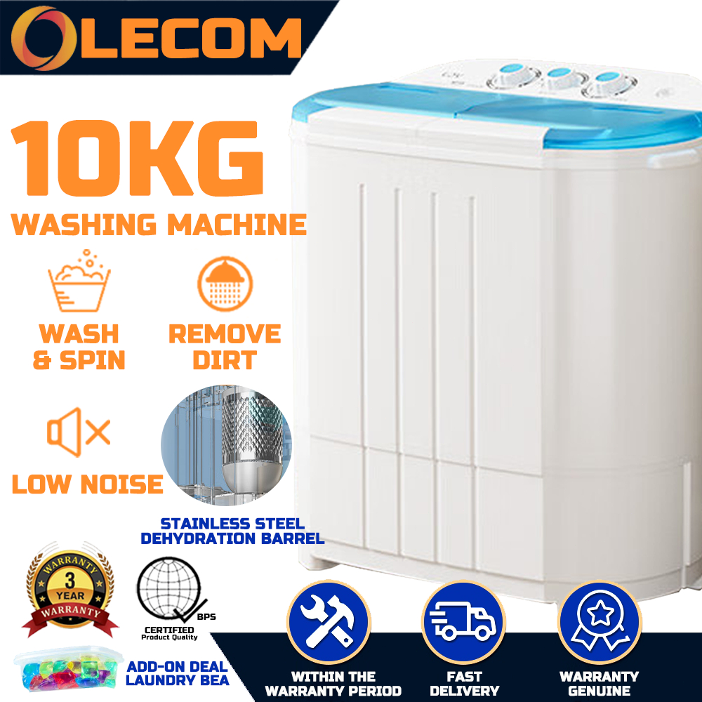 LECOM Double Barrel Washing Machine With Dryer Washing Machine Baby Use ...