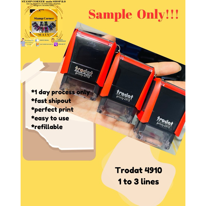 TRODAT 4910 PERSONALIZED SELFINKING STAMP | Shopee Philippines