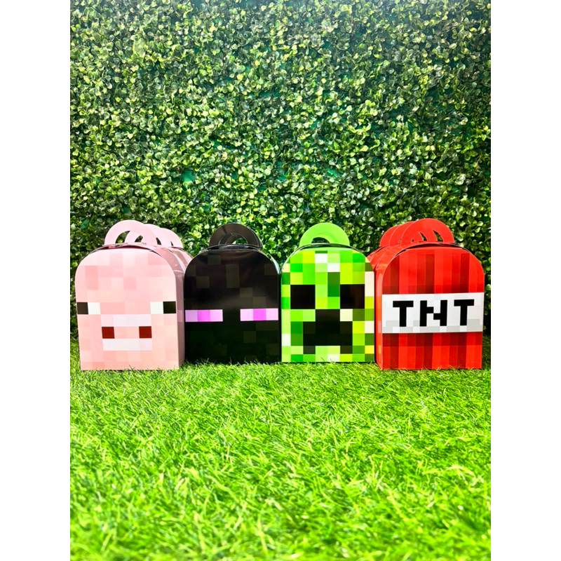 MINECRAFT 10 PCS LOOT BAG LOOT BOX CREEPER ENDER TNT PIG HEAD | Shopee ...