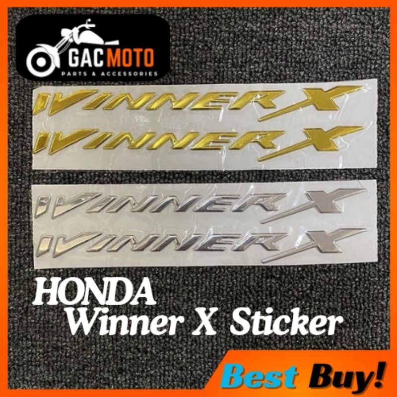 GACMOTO Pair Sticker Decals 3D Soft Pvc for Winner X 150 Emblem ...