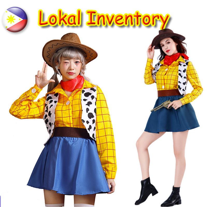 Local Stock Western Cowboy Cow Girl Toy Story Woody Jessie Cosplay 9361