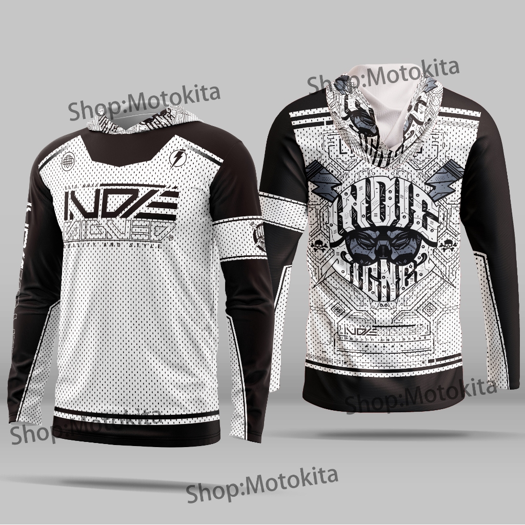 Hoodie Warmer Jersey Motor for men Motorcycle Long Sleeve T-shirt Full Sublimation Riding Jersey ...