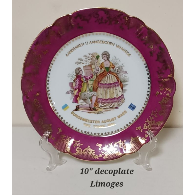 deco decorative plates vintage collector collectible cat courting ...