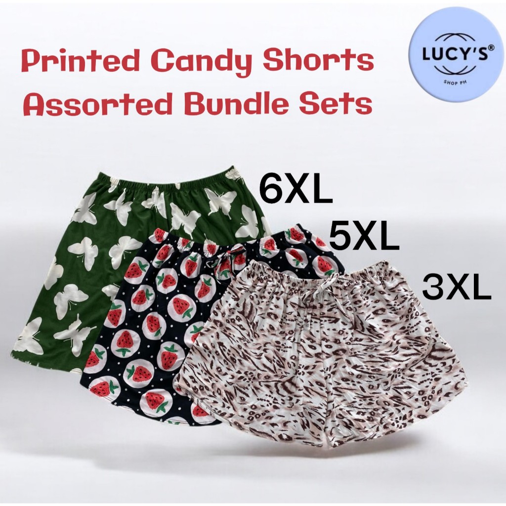 Lucy Plus Size Printed Candy Short Sulit Bundle Sets (3XL up to 6XL ...
