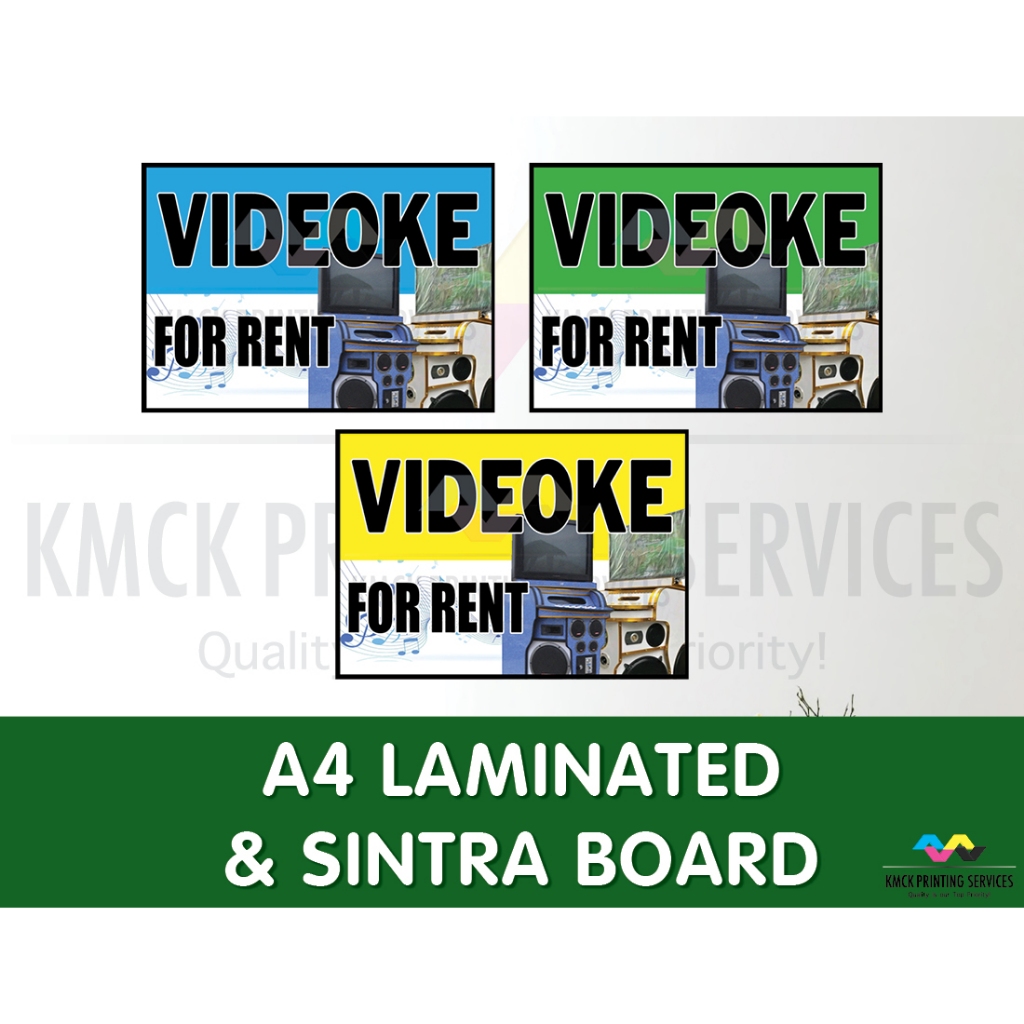 Videoke Available Here Signages Laminated | Sintra Board | Shopee ...