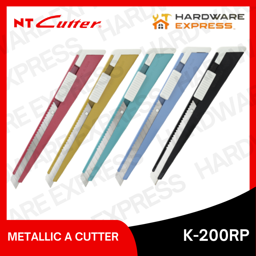 NT Cutter Japan K-200RP Metallic A Cutter (w/ Auto Lock) - Sold Per Pc ...