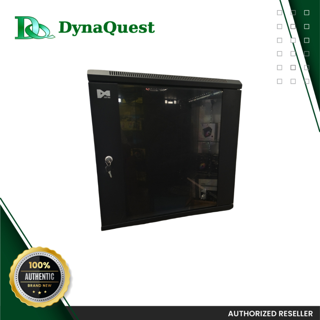 Infini 12U 600*600 Wall Mount Rack / Cabinet Tempered Glass Door Server ...
