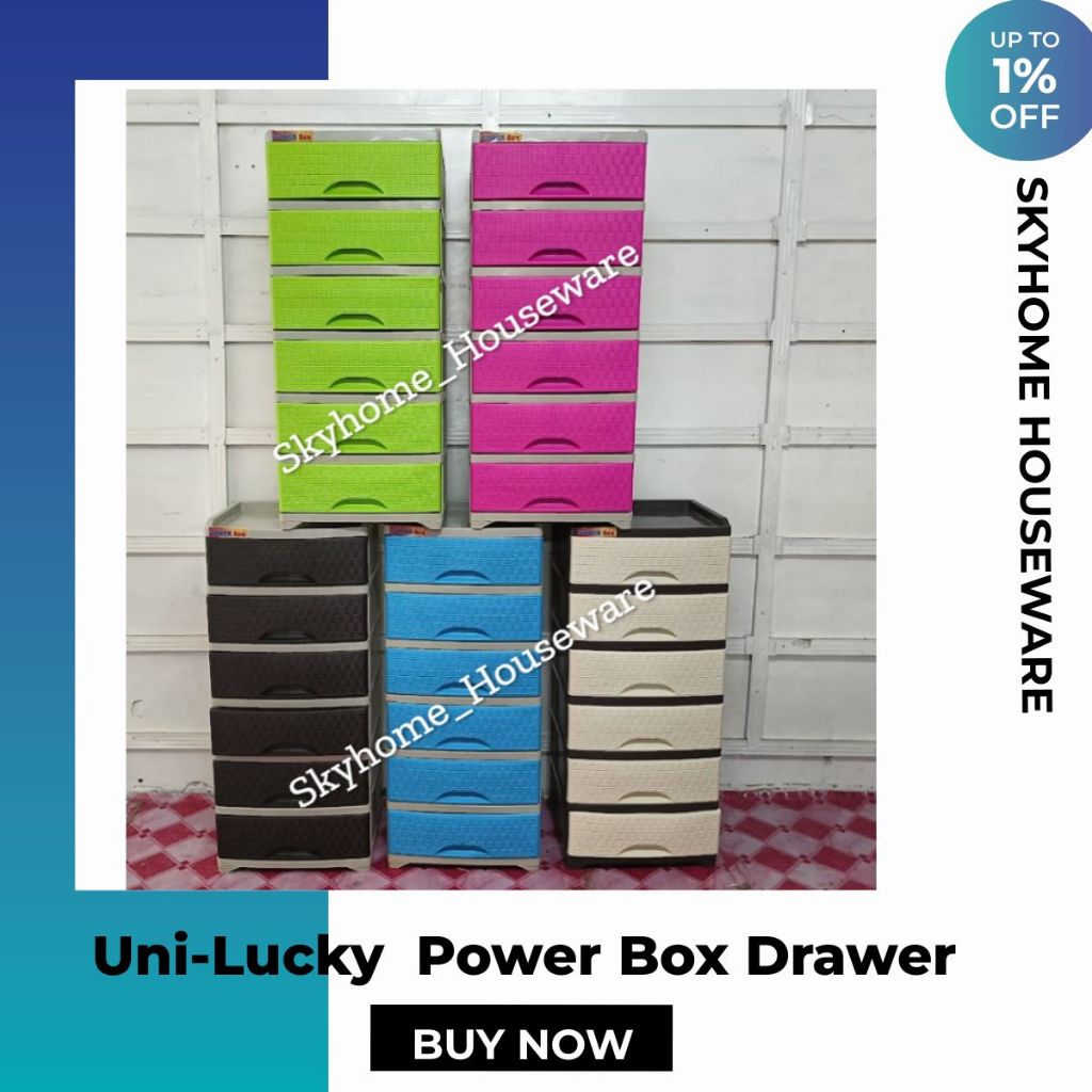 (#399-6L) UNI-LUCKY 6 LAYER DRAWER POWER BOX ULTIMATE DRAWER WITH TRAY ...