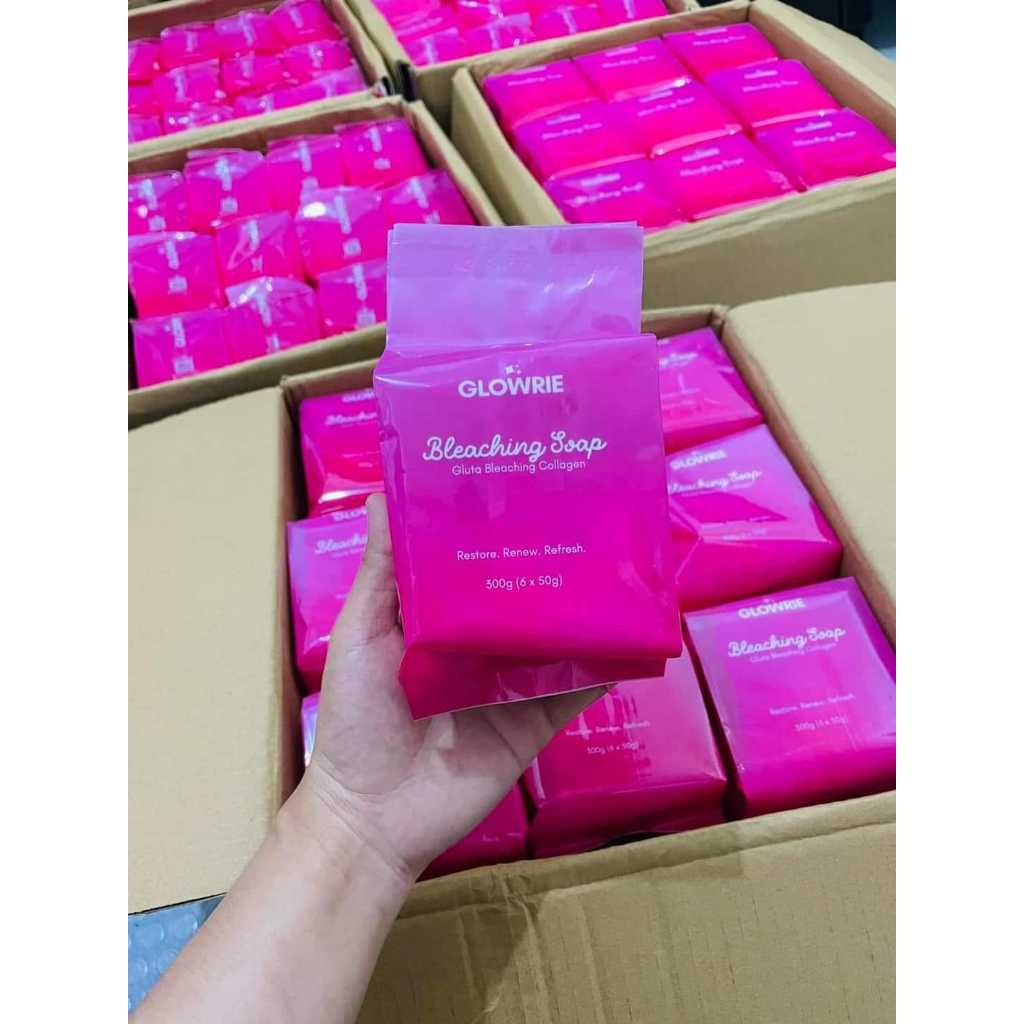 Glowrie Bleaching Soap 6 bars in 1 box (new packaging) | Shopee Philippines