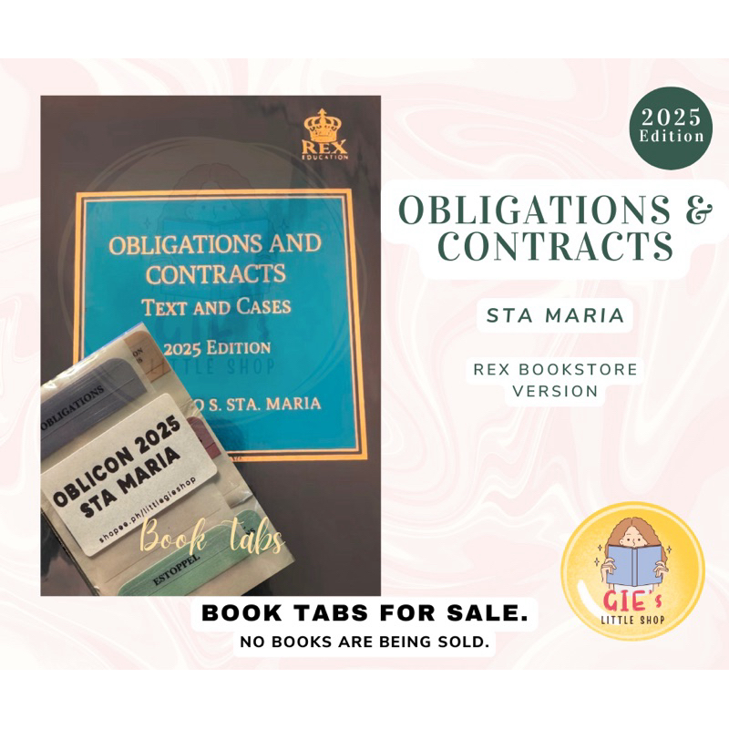 Obligations and Contracts by Sta Maria 2025 REX Tabs Flags Stickers ...