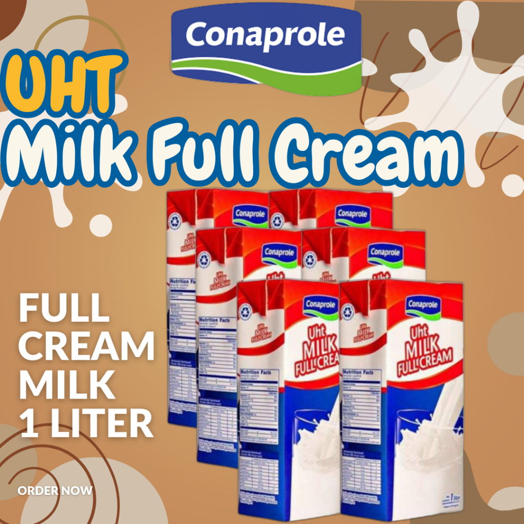 CONAPROLE UHT Full Cream Milk 1Lx6 Bundle - Premium Full Cream Milk ...