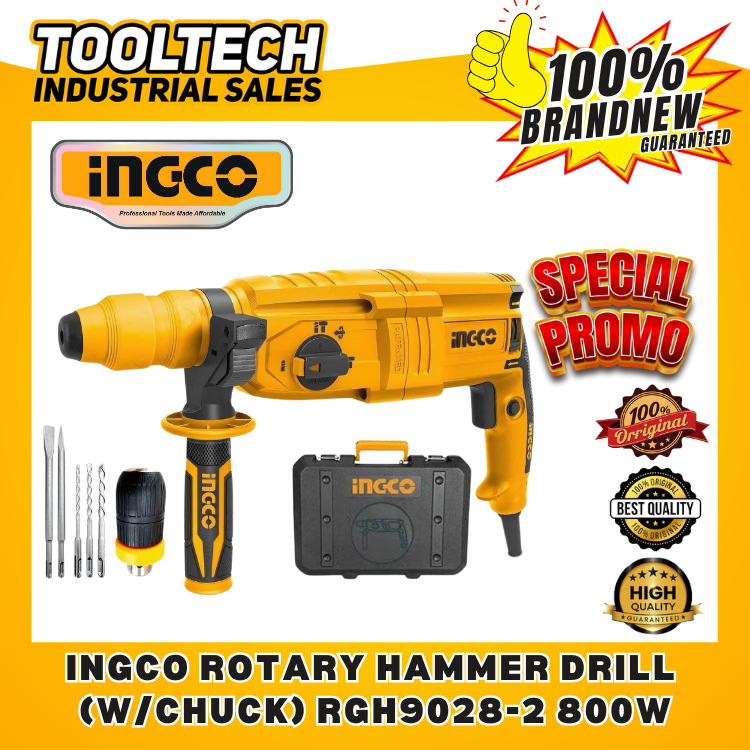 INGCO ROTARY HAMMER DRILL (W/CHUCK) RGH9028-2 800W | Shopee Philippines