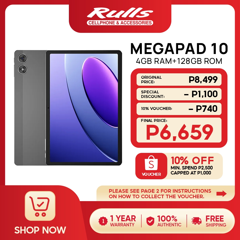 TECNO MEGAPAD 10 Tablet | 4GB+128GB (with 4GB Extended RAM) | MTK Helio ...