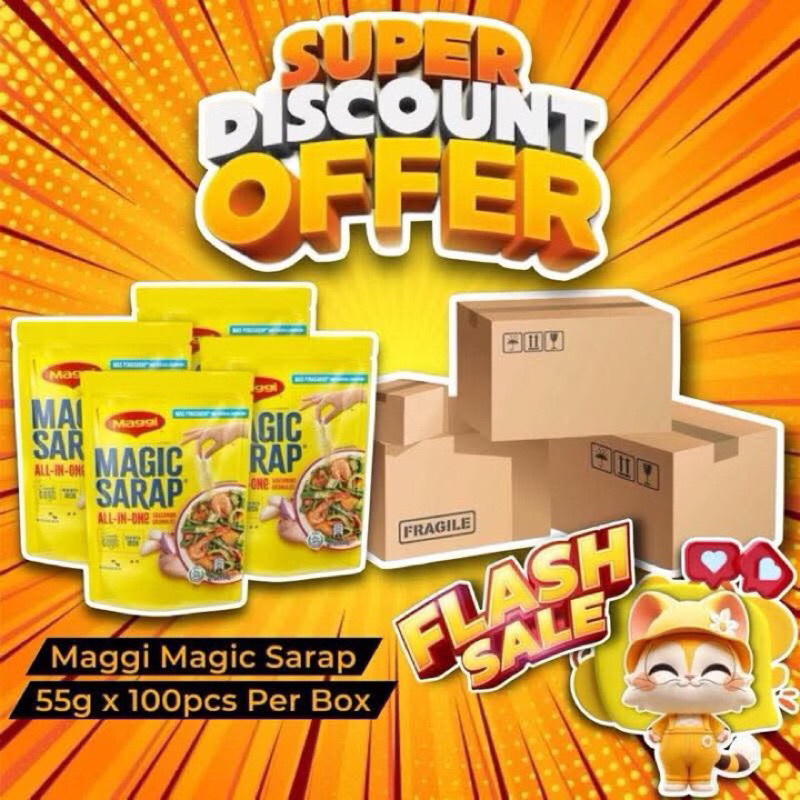 Maggi Magic Sarap All-In-One Seasoning Granules 55g x 100pcs Per Box ...