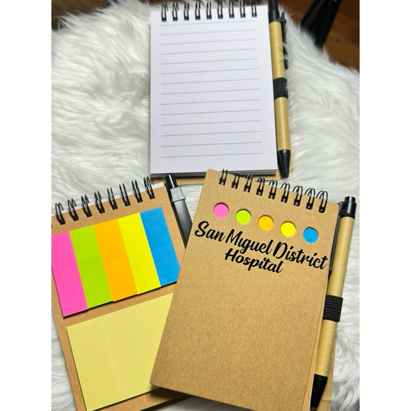 Personalized A6 Spiral Notepad with sticky note and pen Souvenir ...