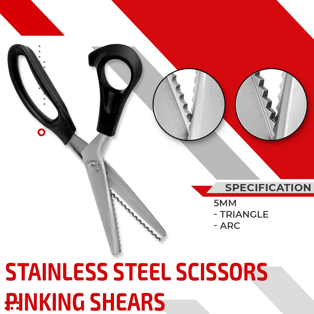 Stainless Steel Scissors Pinking Shears ( 5mm| Triangle | Arc ...