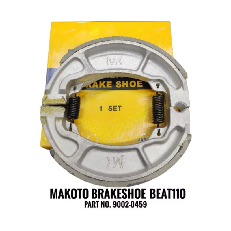 CLICK BEAT SUPREMO CB125 BRAKE SHOE 9002-0459 MAKOTO (YELLOW BOX ...