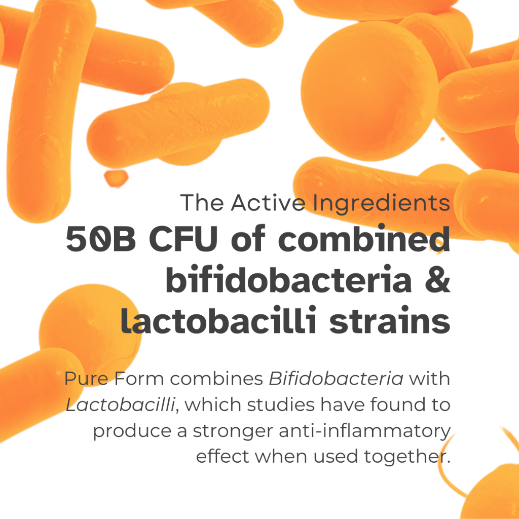 Pure Form Pre + Probiotics for Gut Health | 50B CFU of Combined ...