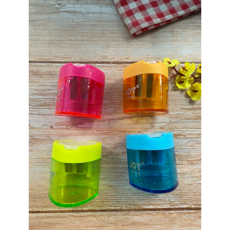 Joy Pencil Sharpener Double Hole with cover JTS-8132 (1pc) | Shopee ...