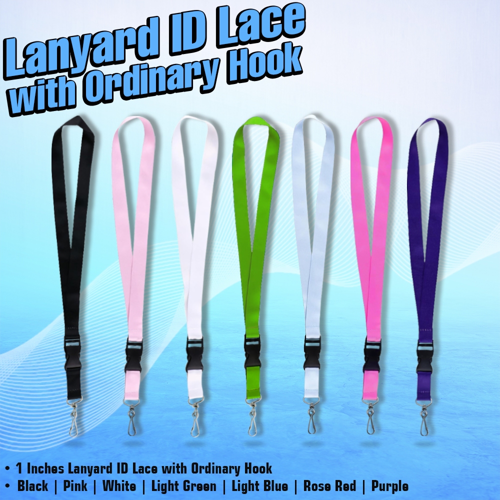 1inch Shiny Lanyard with Ordinary Hook Ready Made ID Lace | Shopee ...