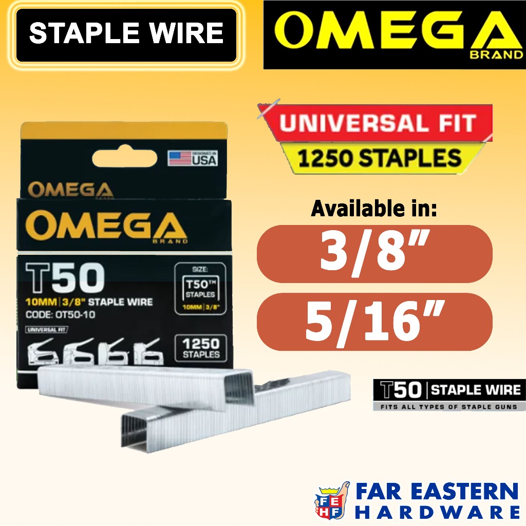 OMEGA T50 Heavy Duty Staple Wire 8mm | 10mm | Shopee Philippines