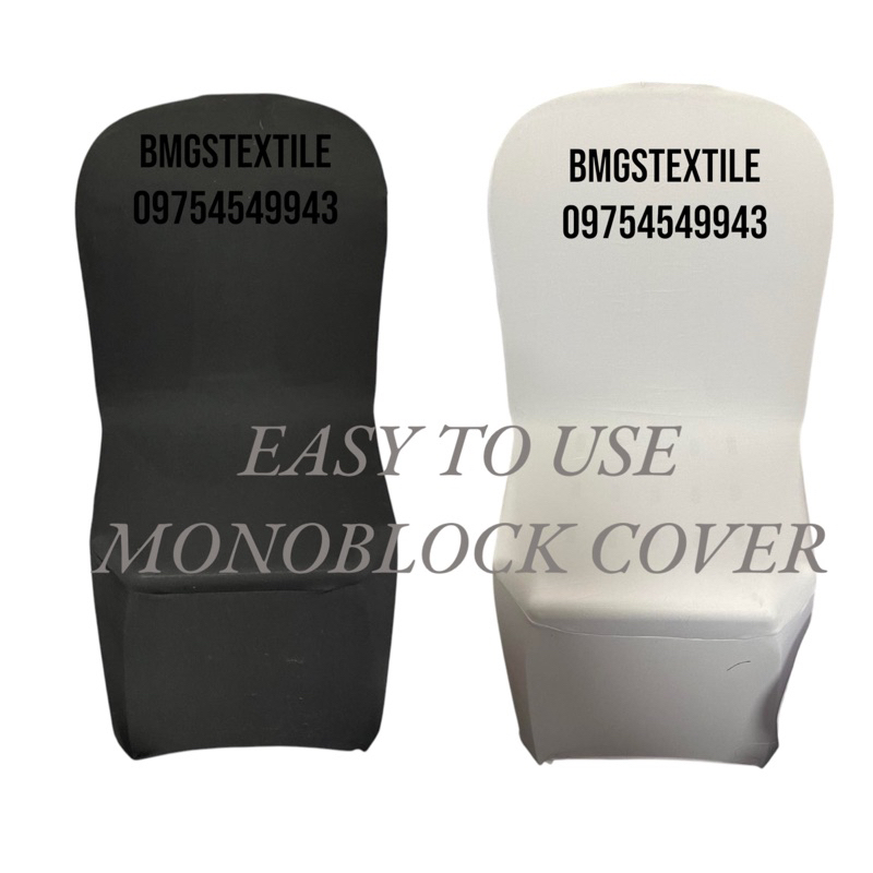 For Monoblock Universal Wedding Chair Covers Polyester Spandex Monobloc ...