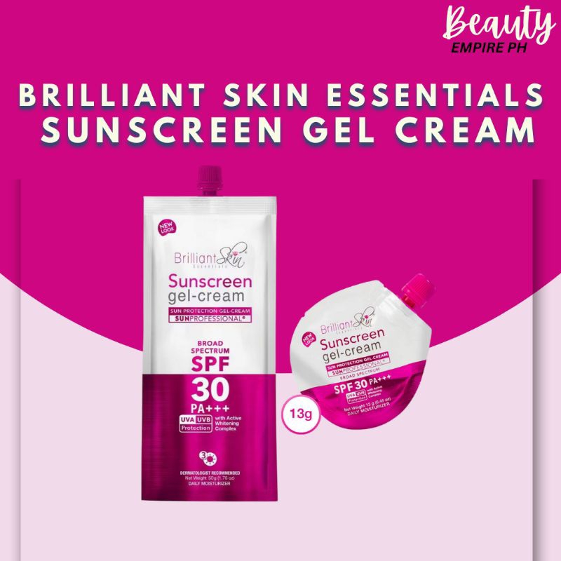 Brilliant Skin Essentials Sunscreen Gel-Cream Brilliant Sunscreen Sun Protection Anti Aging ...