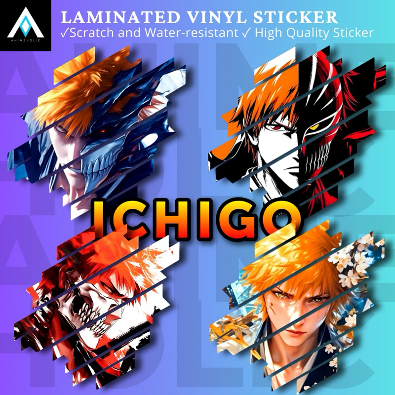ICHIGO KUROSAKI BLEACH “TILES STICKERS” ANIME LAMINATED VINYL STICKERS ...