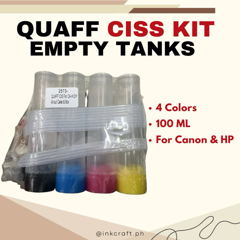Quaff CISS KIT Empty Tank 100ML for Printer Convertion | Shopee Philippines