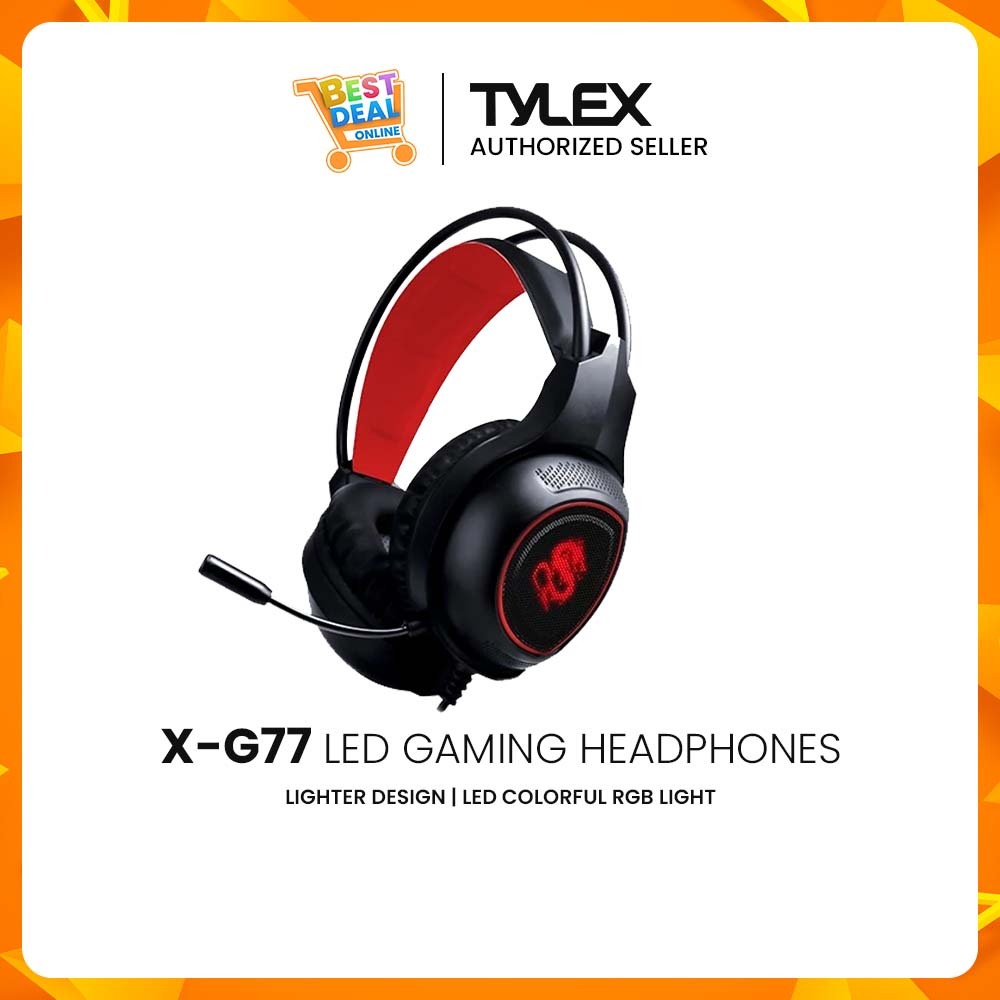 TYLEX X-G77 LED Gaming Headphones With Built-In Microphone Noise ...