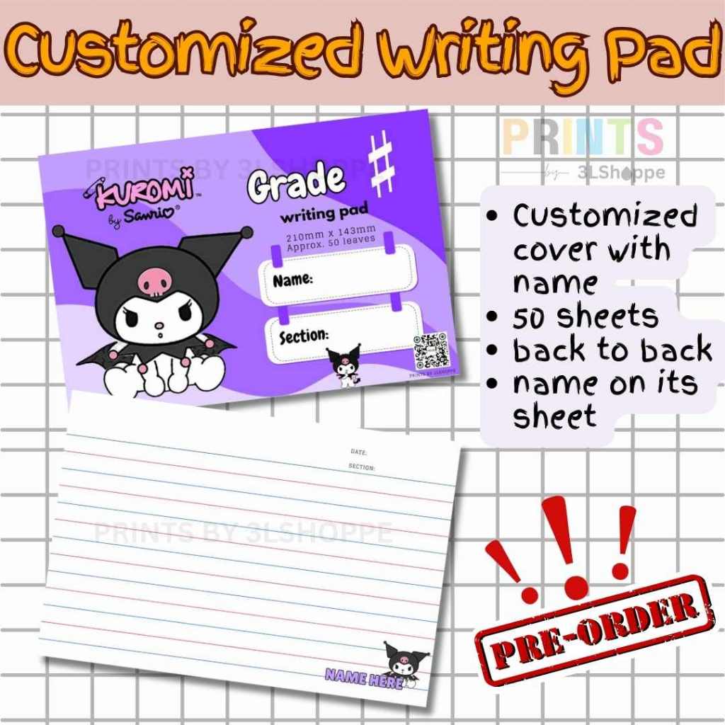 Customized Writing Pad Back to Back Print | Shopee Philippines