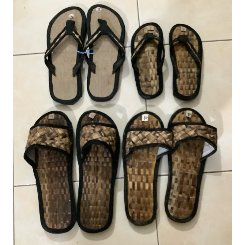 Native Indoor Abaca Slipper Sipit and Bakbak Adult and kids From Bicol ...