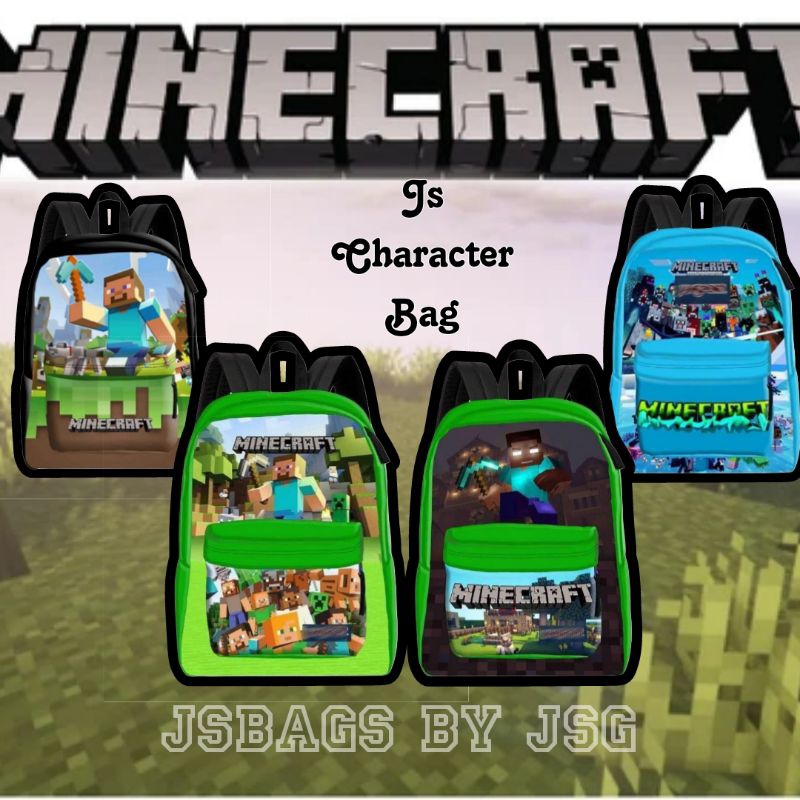 JSbag Kids School Backpack Minecraft Design | Shopee Philippines
