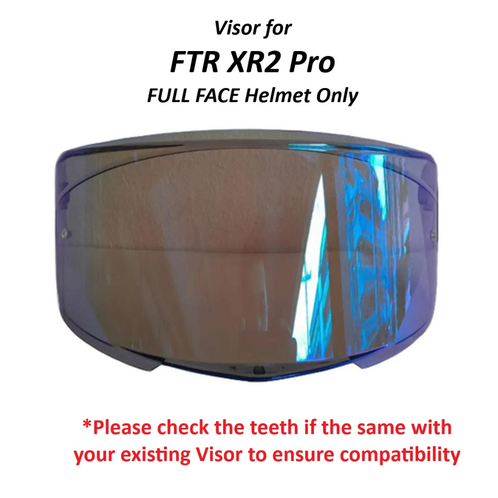 Helmet FTR XR2 Pro Full Face Spare Visor Lens 2990168 | Shopee Philippines