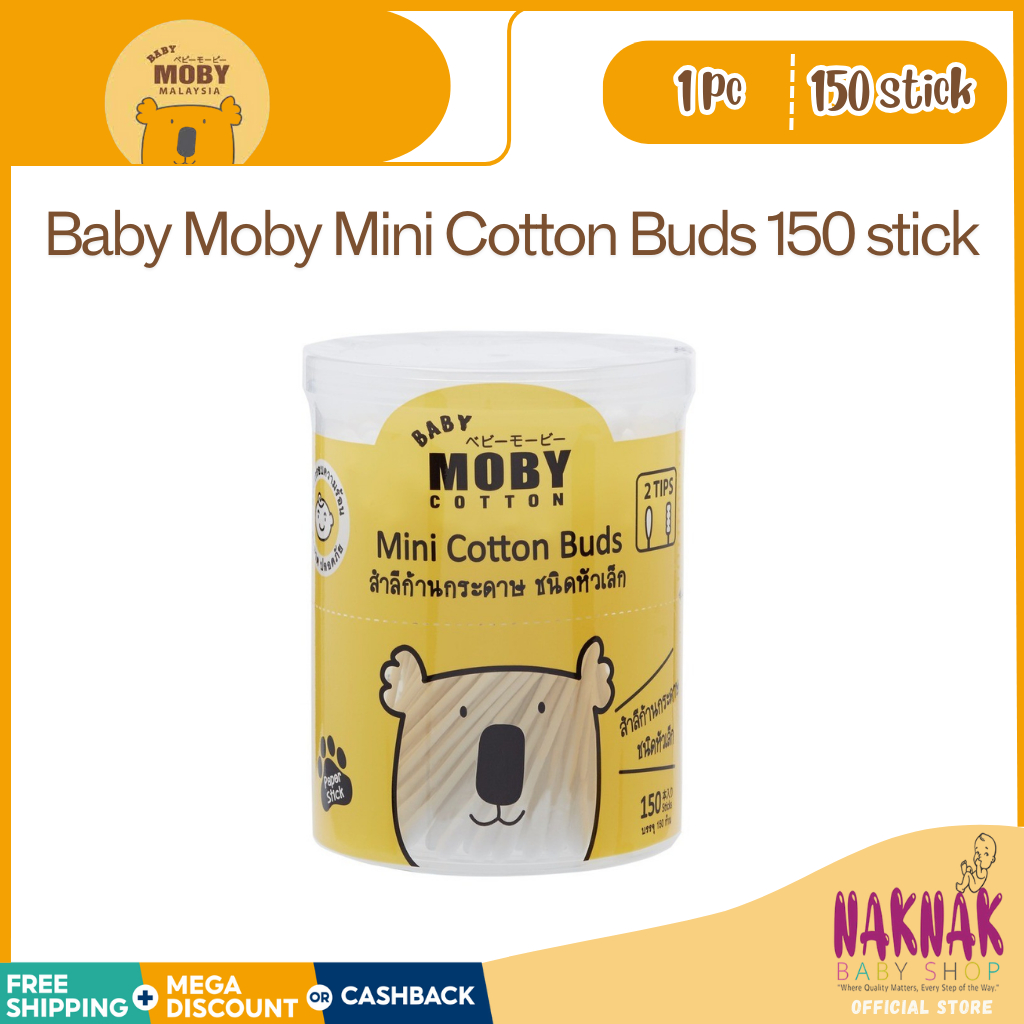 Baby Moby Mini Cotton Buds (150 stick) | Shopee Philippines