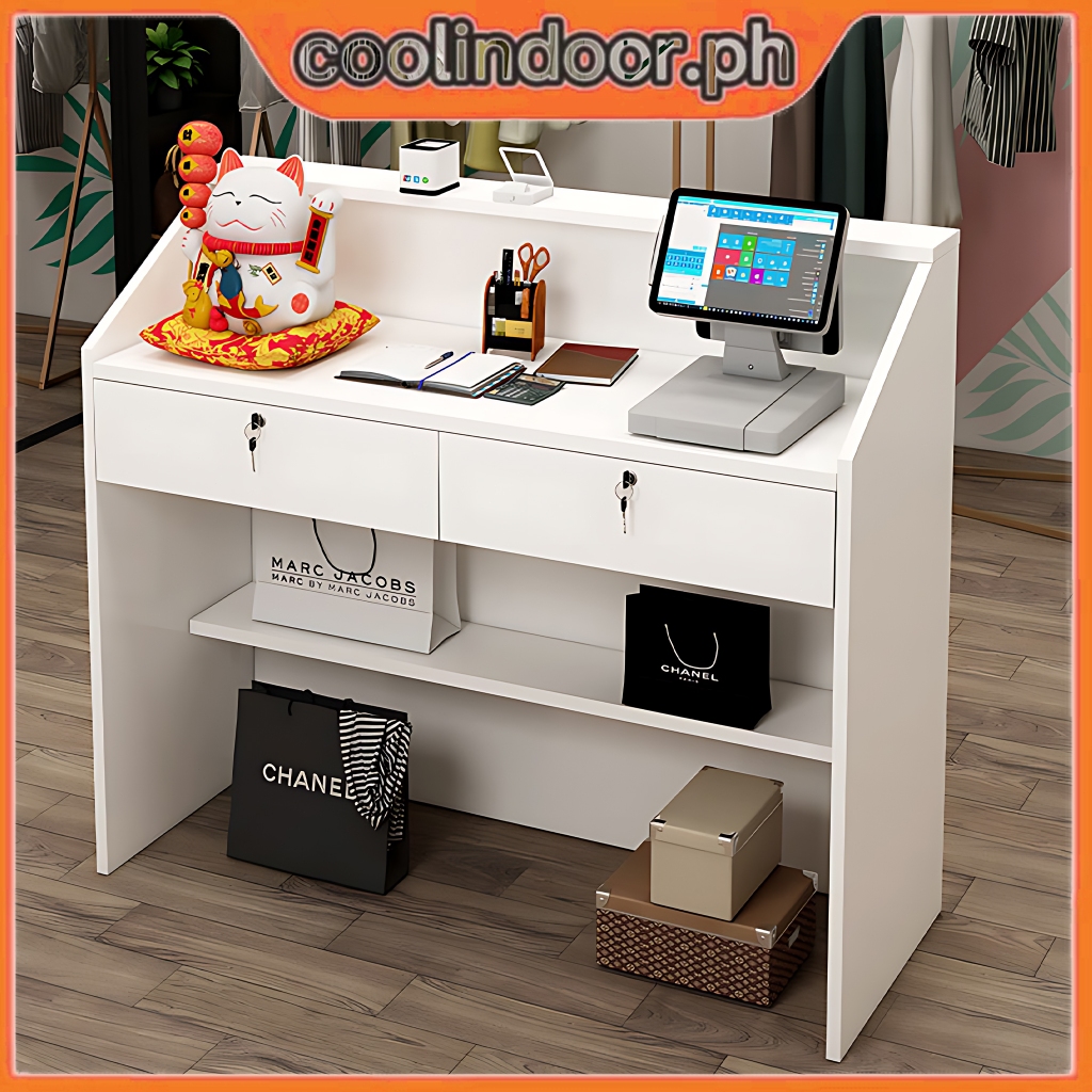 COD Small cash Register Desk Dressing table Reception Counter with Lock ...