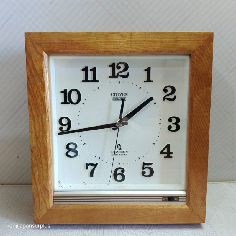 Citizen Quartz Hour Strike Wall Clock (wood) | Shopee Philippines