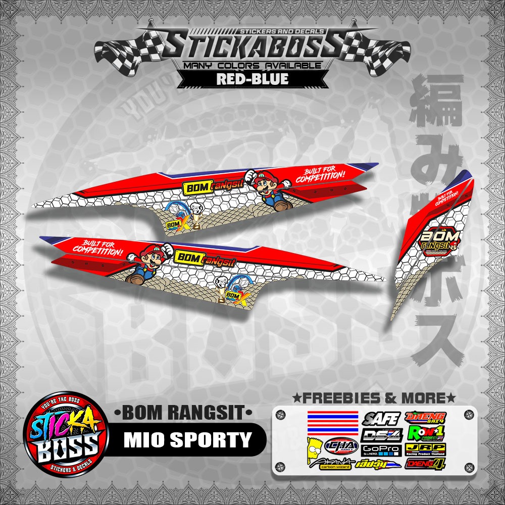 MIO SPORTY INDO STICKER DECALS ( BOM RANGSIT )【WITH FREEBIES】 | Shopee ...