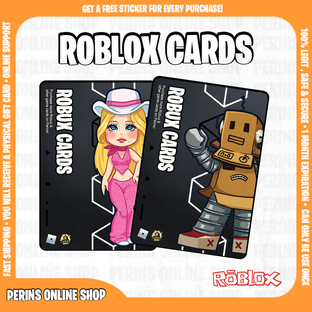 Robux Cards with free stickers! | Shopee Philippines