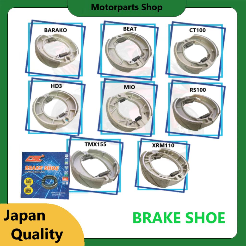 MOTOR PARTS BRAKE SHOE CT100 / XRM110 / TMX RR MIO RS100 STX125 RR ...