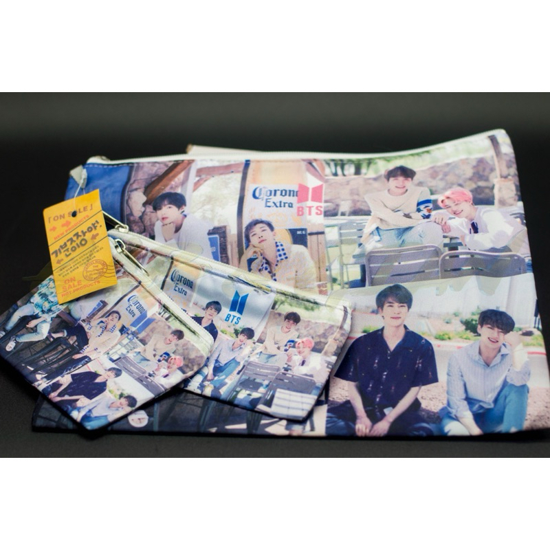 BTS PERSONALIZED 3 PCS POUCH SET LIMITED EDITION | Shopee Philippines