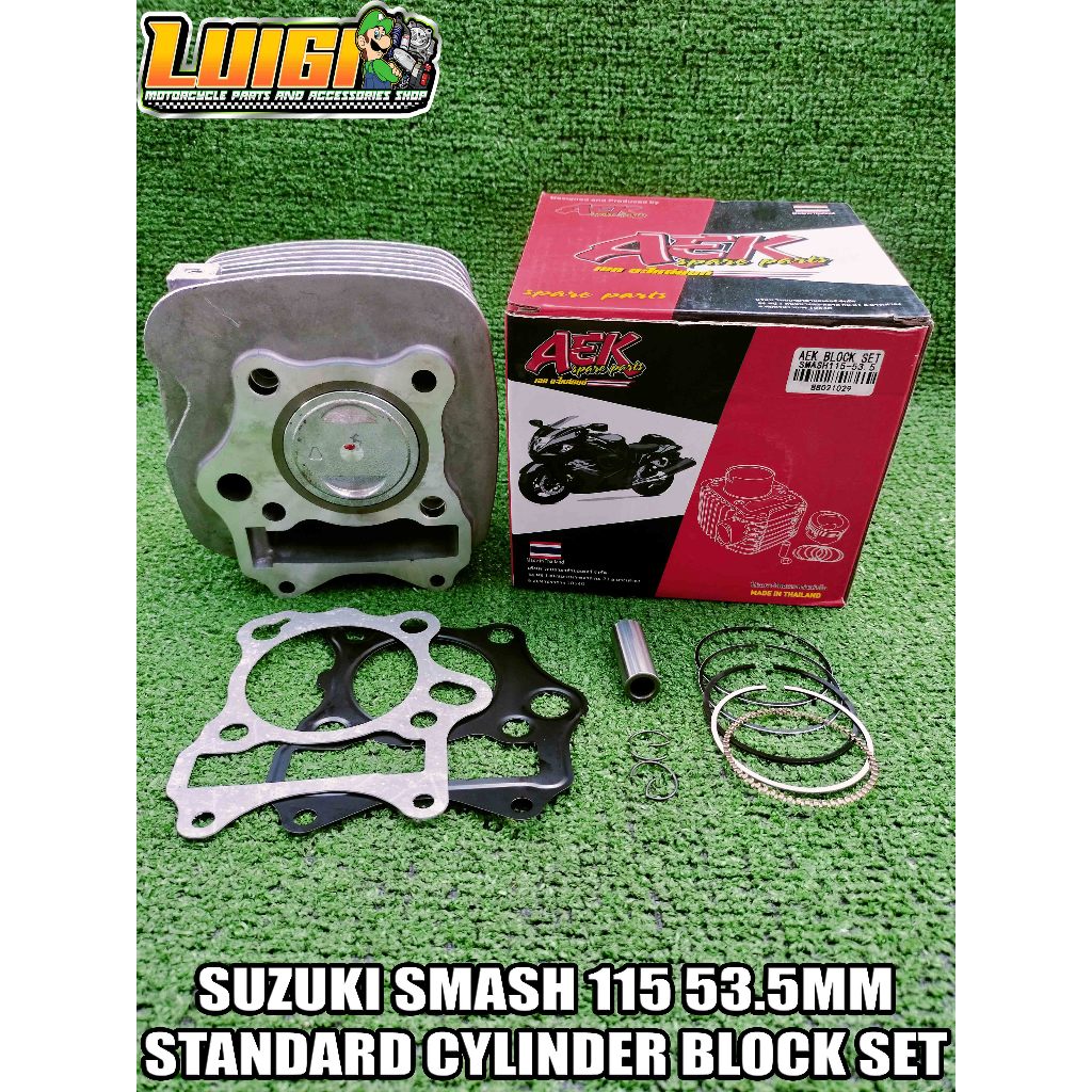 AEK SUZUKI SMASH 115 53.5MM STANDARD CYLINDER BLOCK SET 100% THAILAND ...
