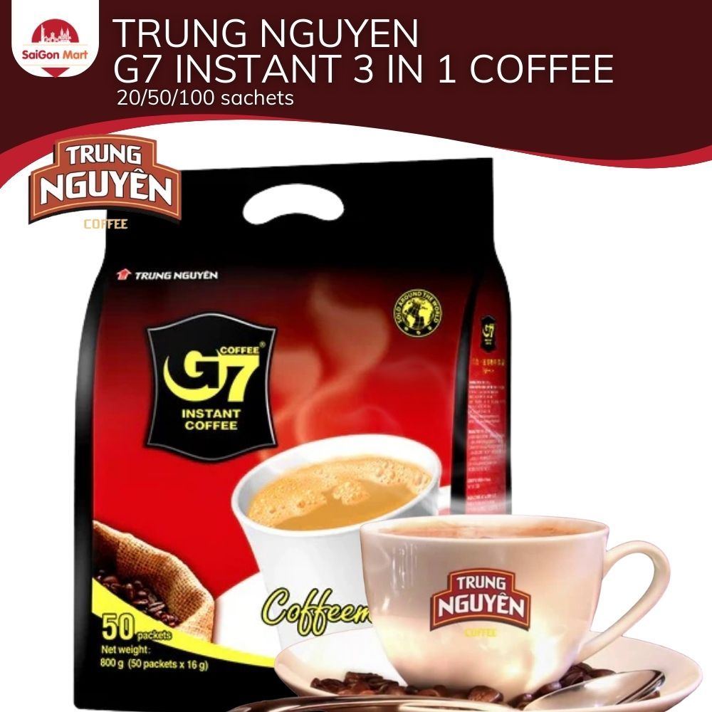 Saigonmart Trung Nguyen G7 instant coffee 3 in 1 Vietnamese Coffee 20/ ...