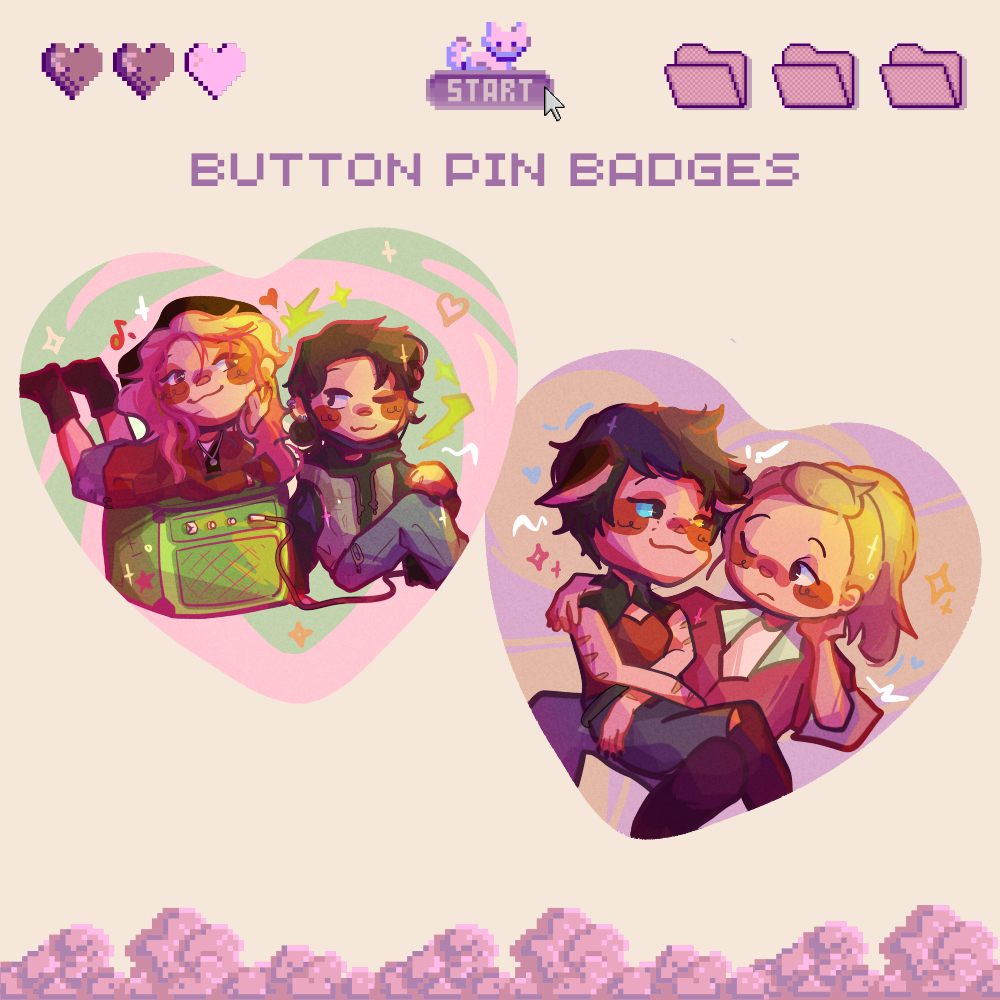 Mitsuaya Catradora || WLW Matte Heart Button Pin Badge || Shera ...