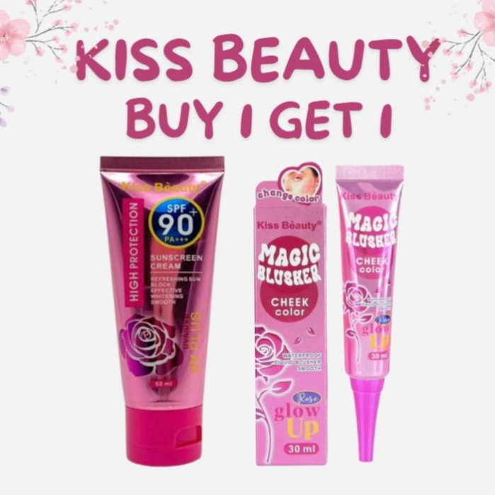 FDA APPROVED BUY 1 GET 1 Kiss Beauty Magic Blusher and Sunscreen spf90 ...