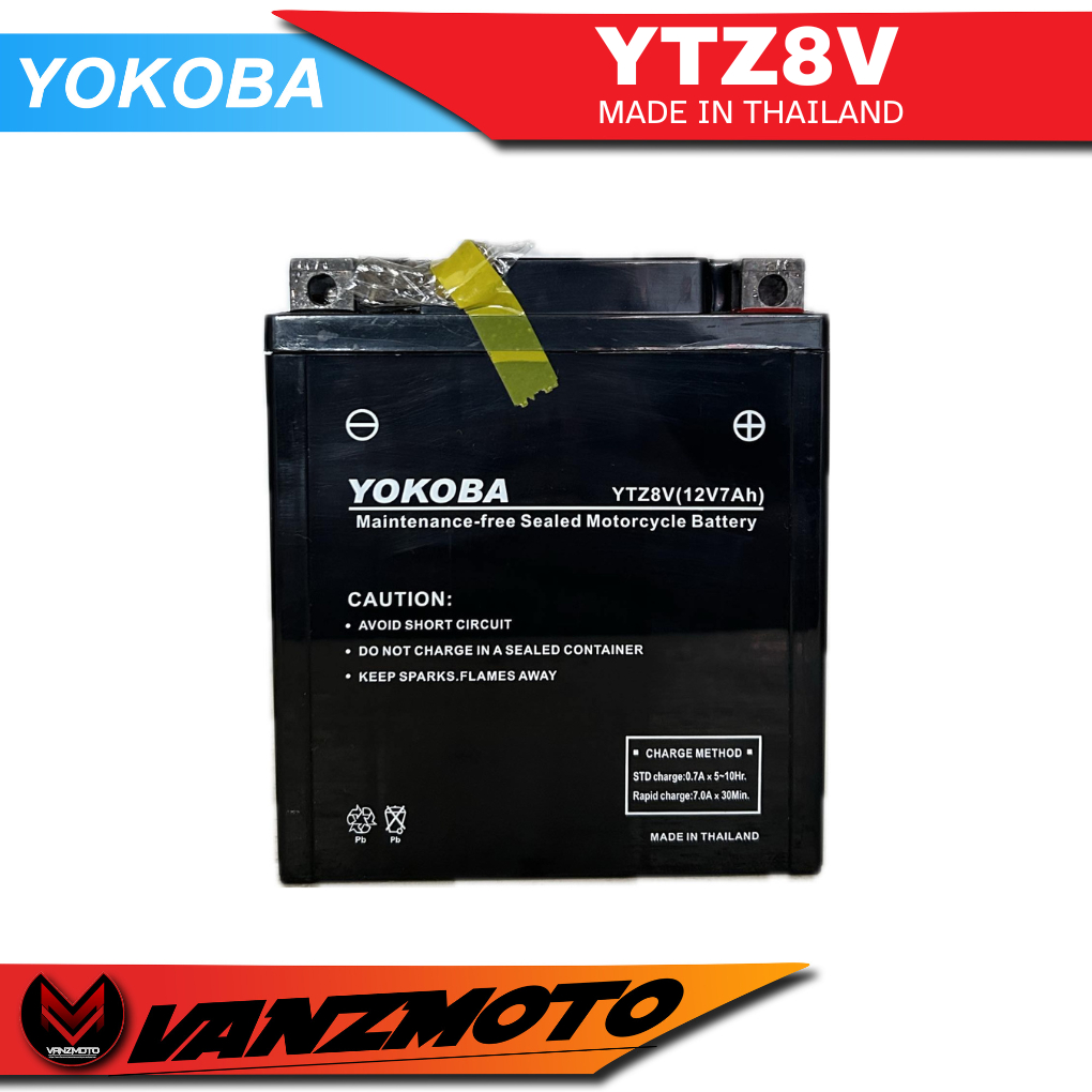 Yokoba YTZ8V Motorcycle Battery made in Thailand best for Honda PCX150 ...