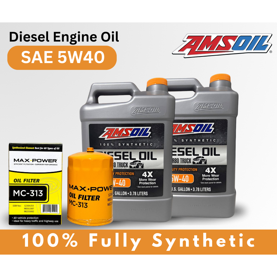 Amsoil 5w40 8 Quartz Change Oil Package for Mitsubishi Montero, Strada ...