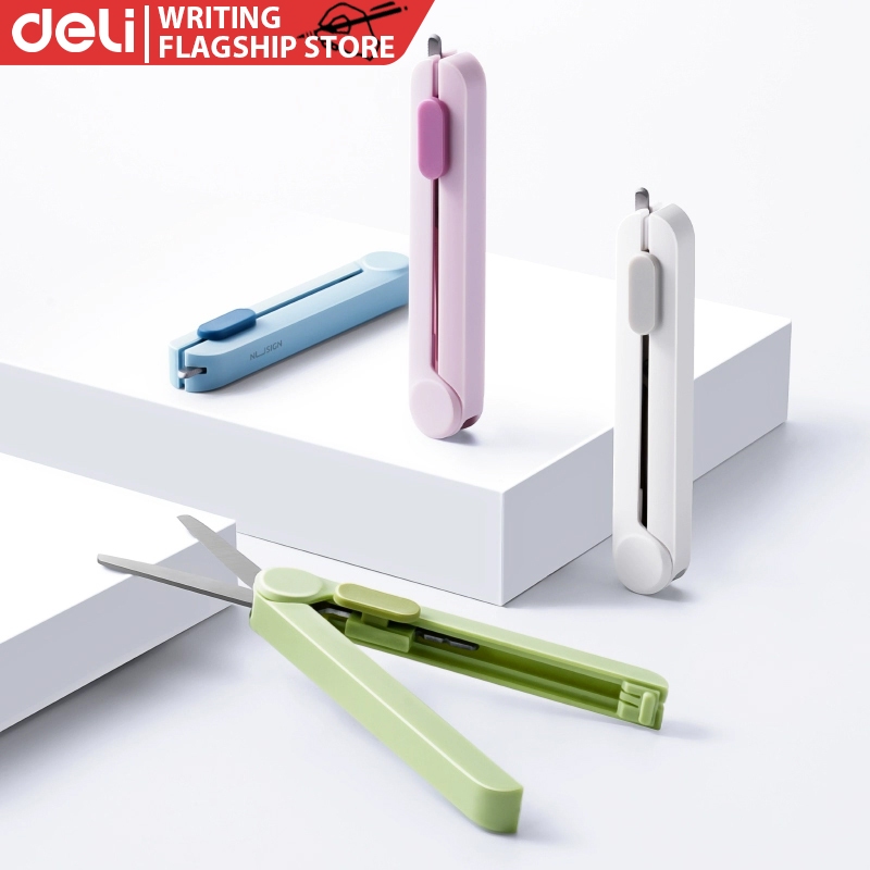 Deli Nusign Scissors Portable Telescopic Scissors | Shopee Philippines