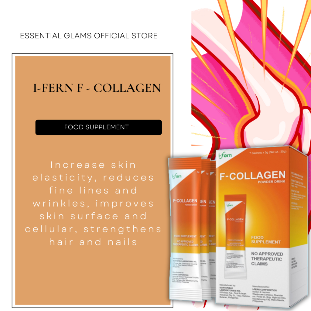 ORIGINAL AND EFFECTIVE I-FERN F-COLLAGEN POWDER DRINK 7SACHETS PER BOX | Shopee Philippines