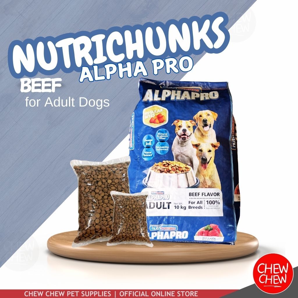 NutriChunks Alpha Pro Regular Bites Dry Food for Adult Dogs | Shopee ...